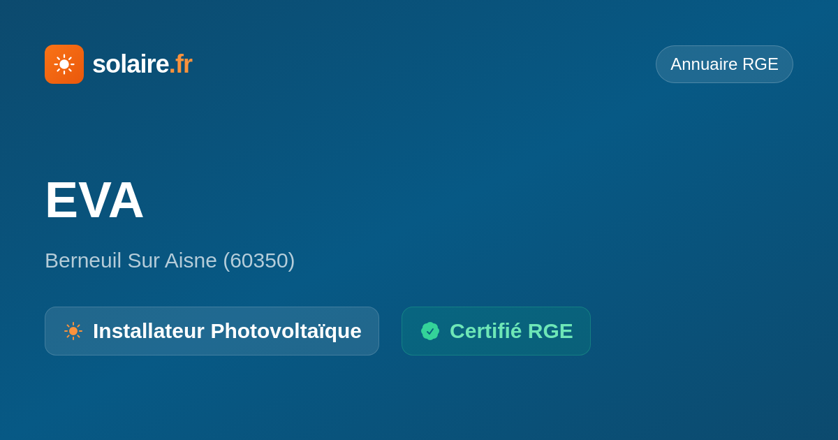 EVA — Avis & Certification RGE | Solaire.fr